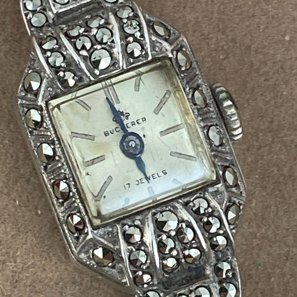 Bucherer | Accessories | Vintage Bucherer Marcasite Watch Swiss Made ...